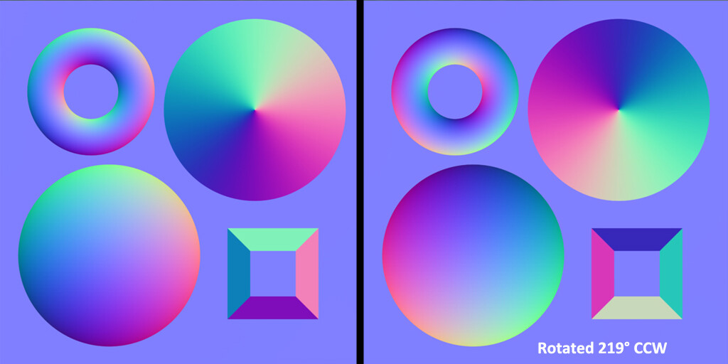 [SOLVED] Rotate normal texture vectors // create blue from red and ...