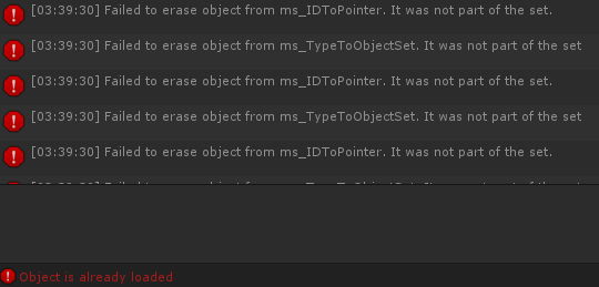 Unity 2018.2.0f2 Crashing to Desktop with "Object is already loaded ...