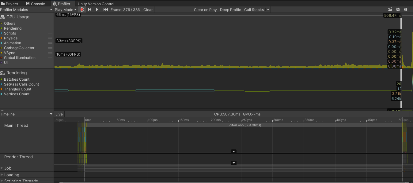EditorLoop taking 500 ms for a singular frame - Questions & Answers - Unity Discussions