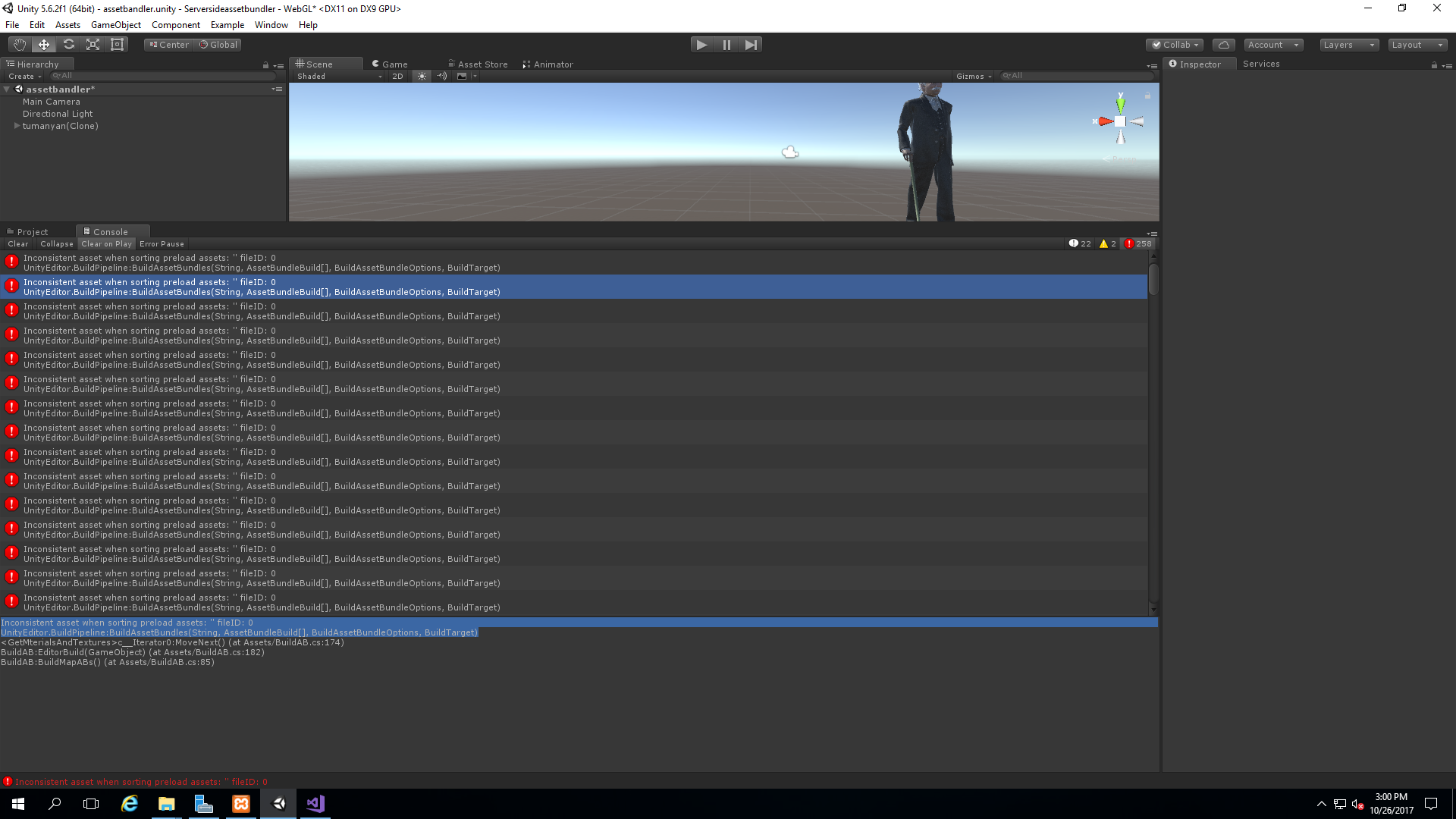 Error: Inconsistent asset when sorting preload assets: '' fileID: 0 - Unity Engine - Unity ...