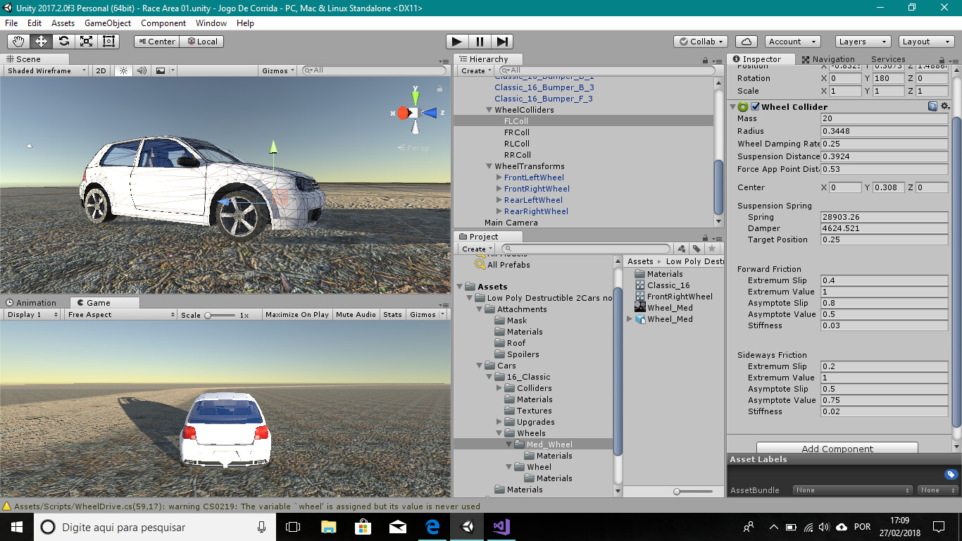 Car has little to no friction with the ground. - Unity Engine - Unity Discussions