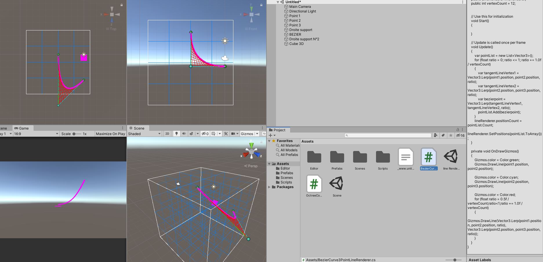 Bezier curve linerenderer doesn't work .... - Unity Engine - Unity Discussions