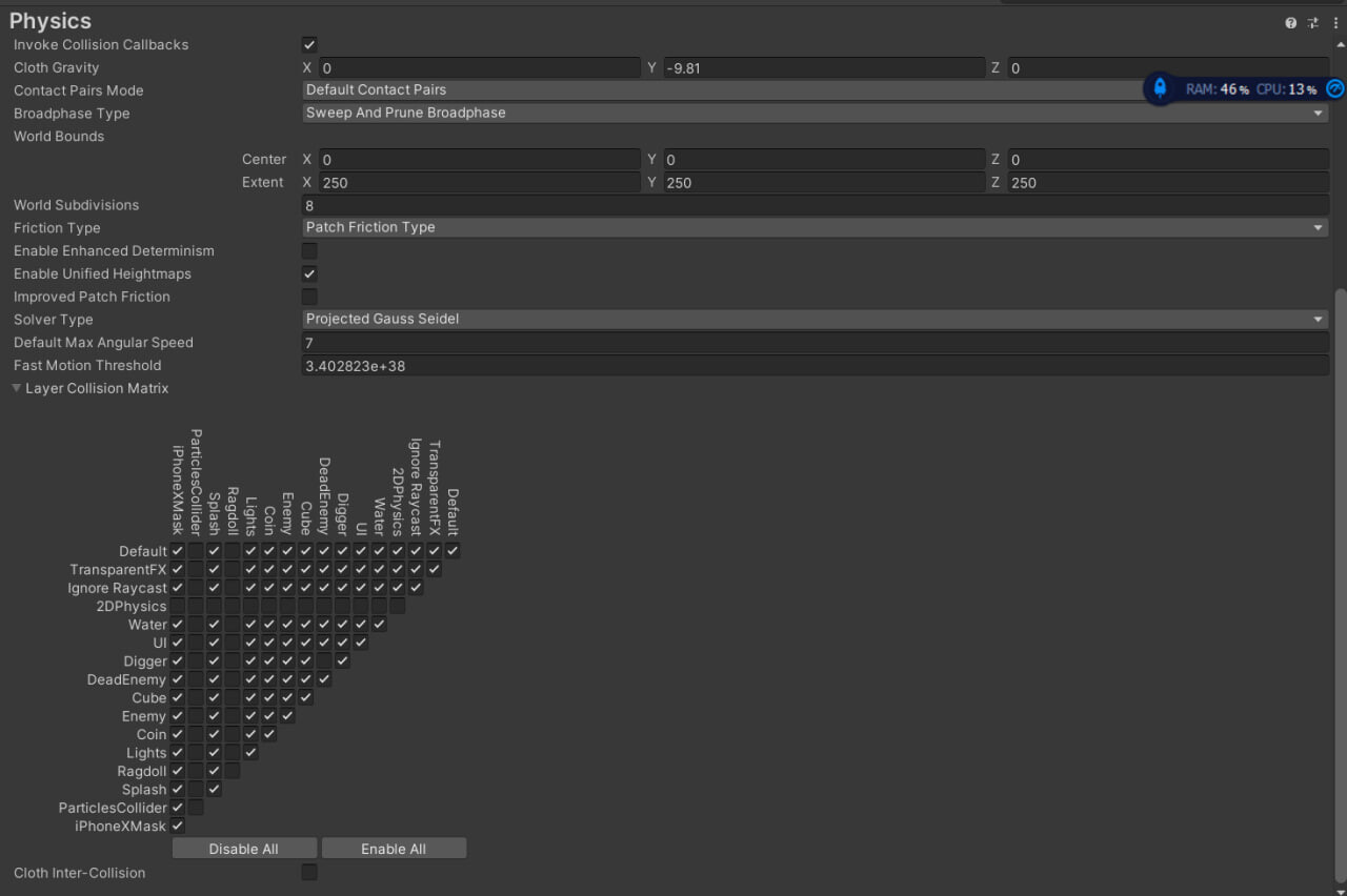 Null pointer dereference Physics2DSettings::GetLayerCollisionMask - Questions & Answers - Unity ...