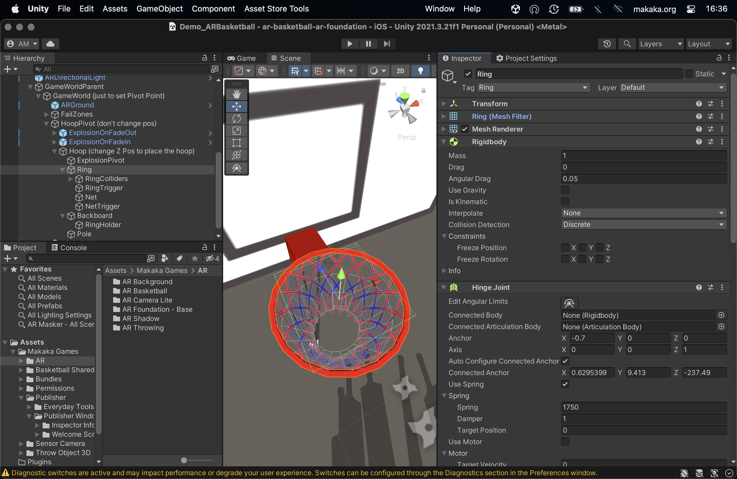 Interacting with a hinge joint in AR - Unity Engine - Unity Discussions