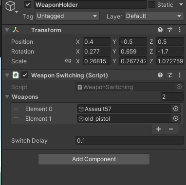 Switching between selected weapon for recoil script. - Questions & Answers - Unity Discussions