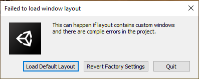 Load Default Window Failed - Unity Engine - Unity Discussions