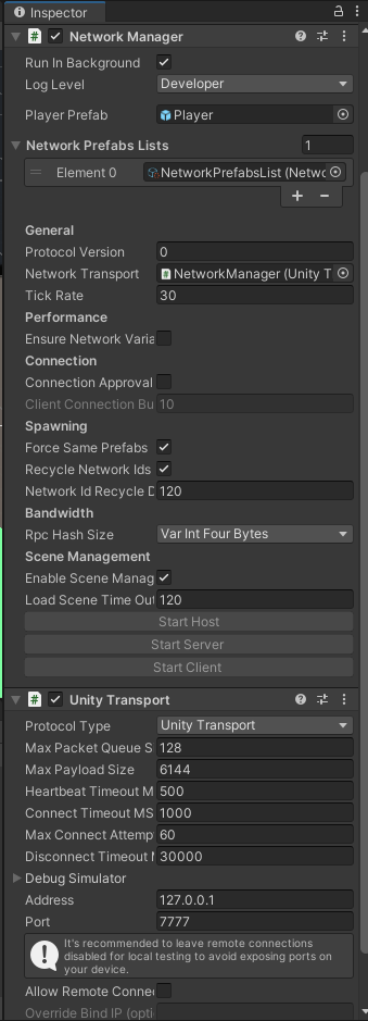[netcode] Trying To Receive Namedmessage From Client 0 Which Is Not In A Connected State Unity