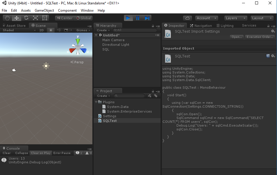 MS SQL integration - Unity Engine - Unity Discussions