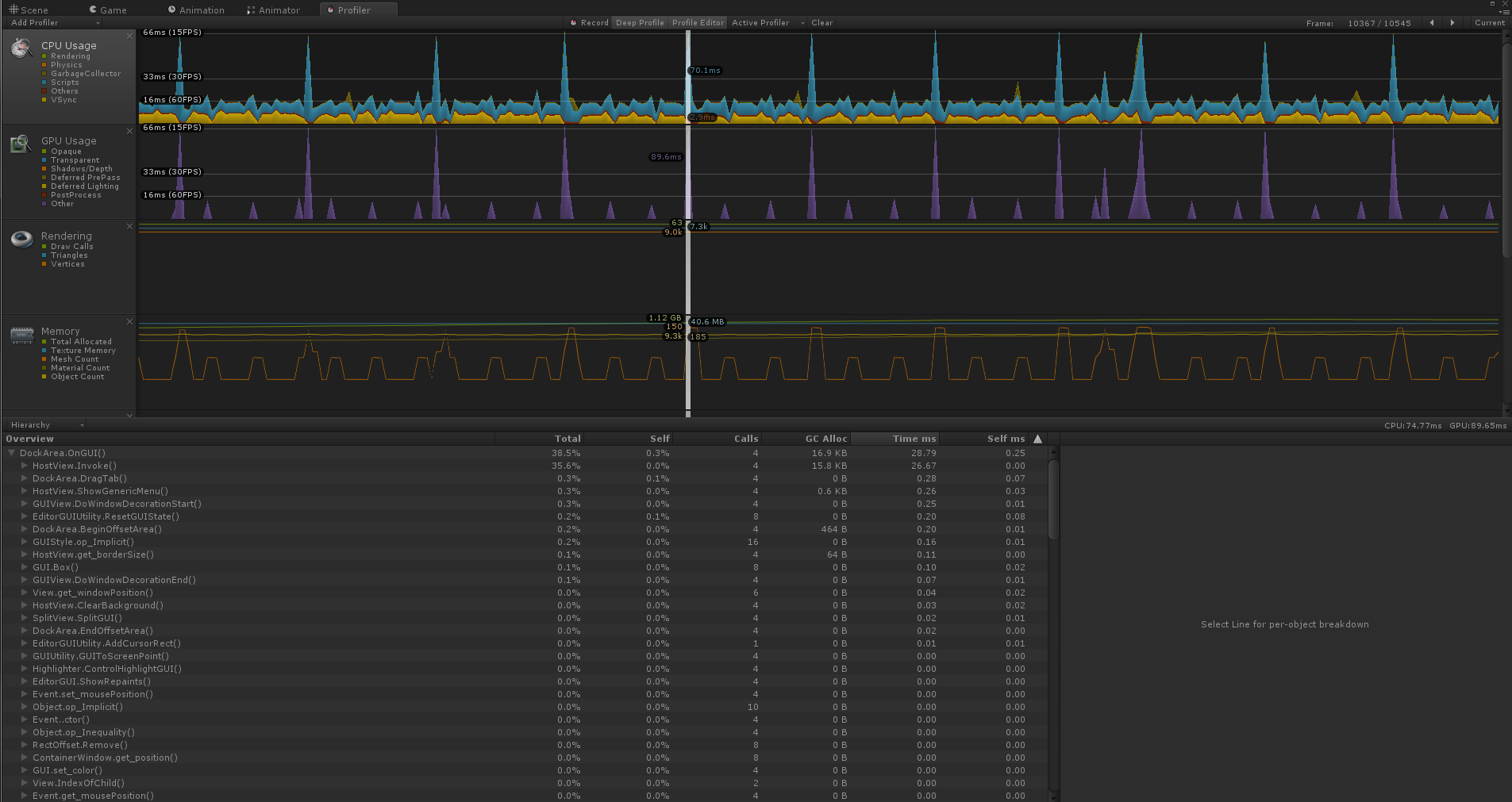 Profiler spikes - Questions & Answers - Unity Discussions