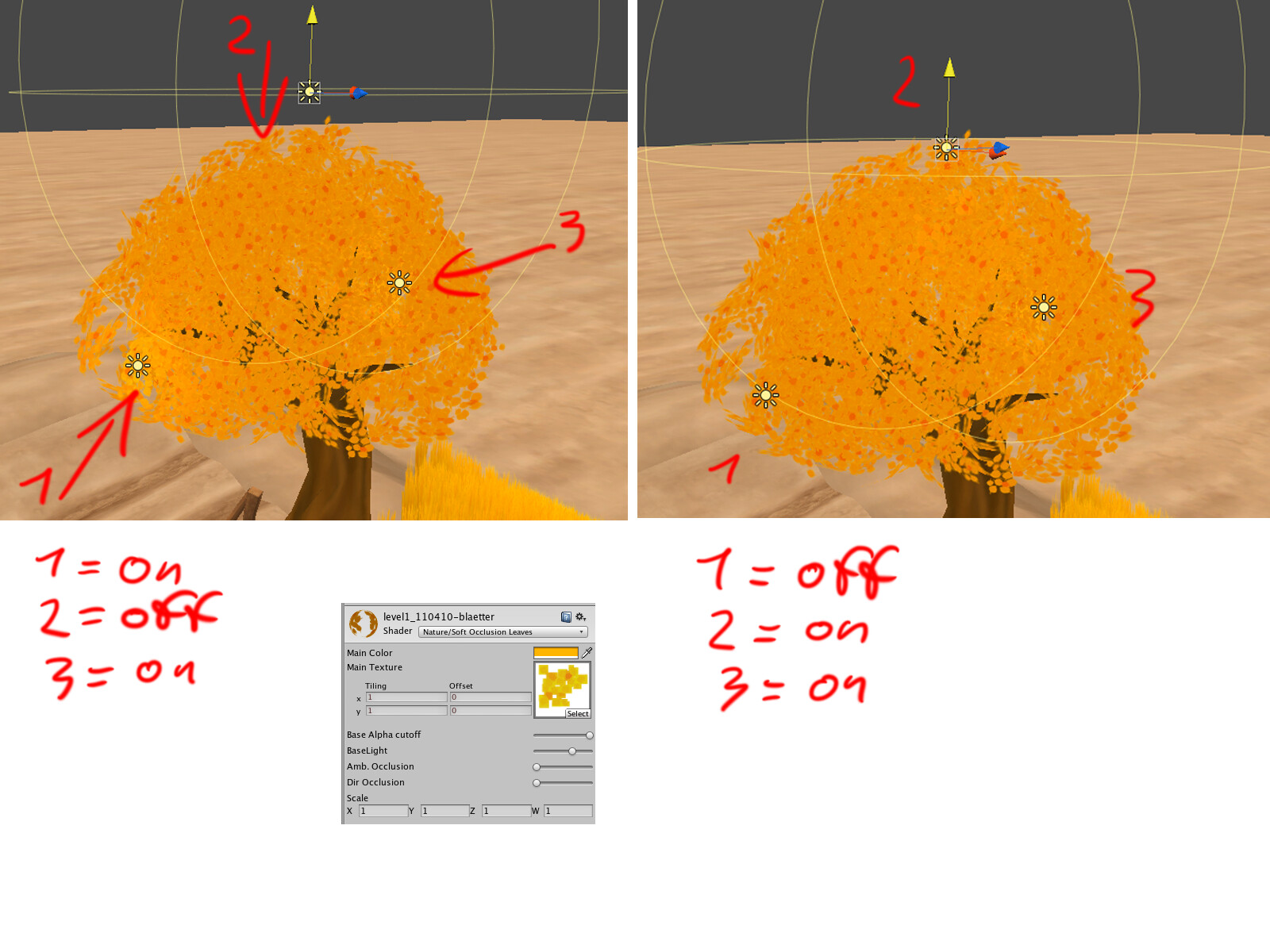 using 3 lights with Nature/Soft Occlusion Leaves? - Unity Engine - Unity Discussions
