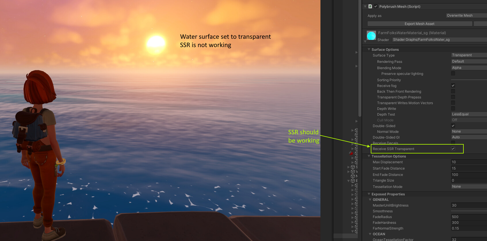 Transparent surfaces not receiving SSR despite all settings enabled - Unity Engine - Unity ...