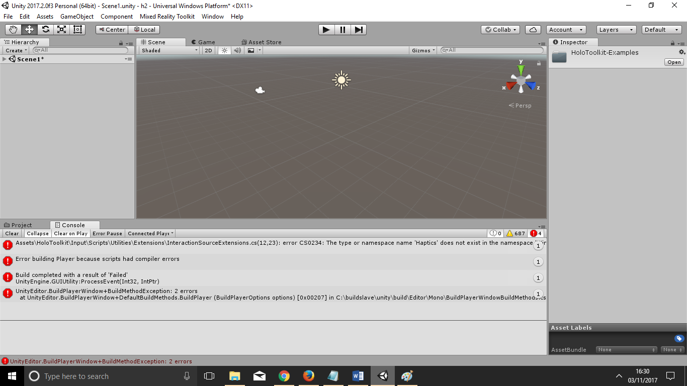 HoloTool kit not working with errors - Unity Engine - Unity Discussions