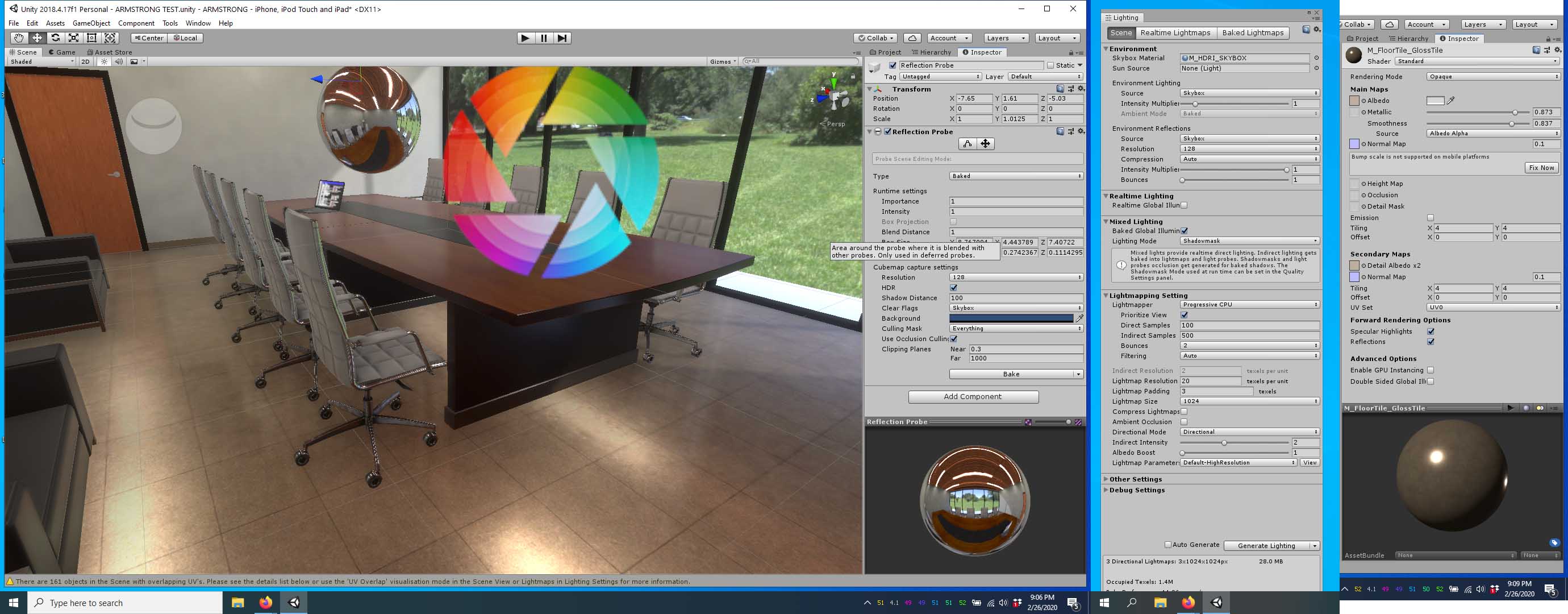 Unity 2018.4 LTS: Not so accurate reflections and white wall - Unity ...