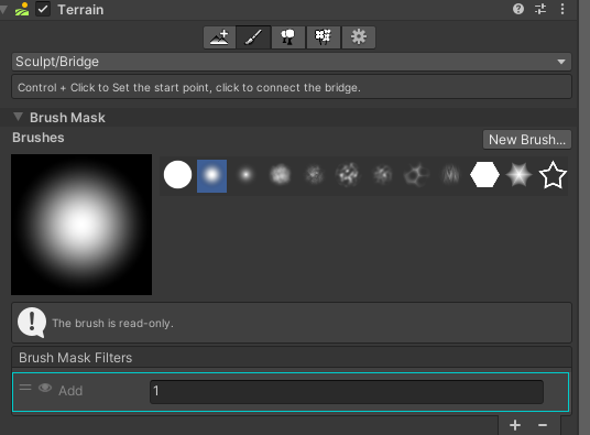 Terrain Tool Brush Is "Read Only" - Questions & Answers - Unity Discussions