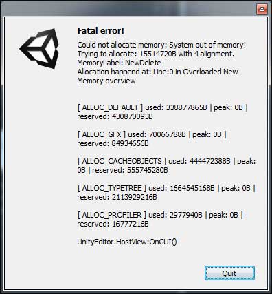 Memory crash on build 4.6.9p2 - Questions & Answers - Unity Discussions