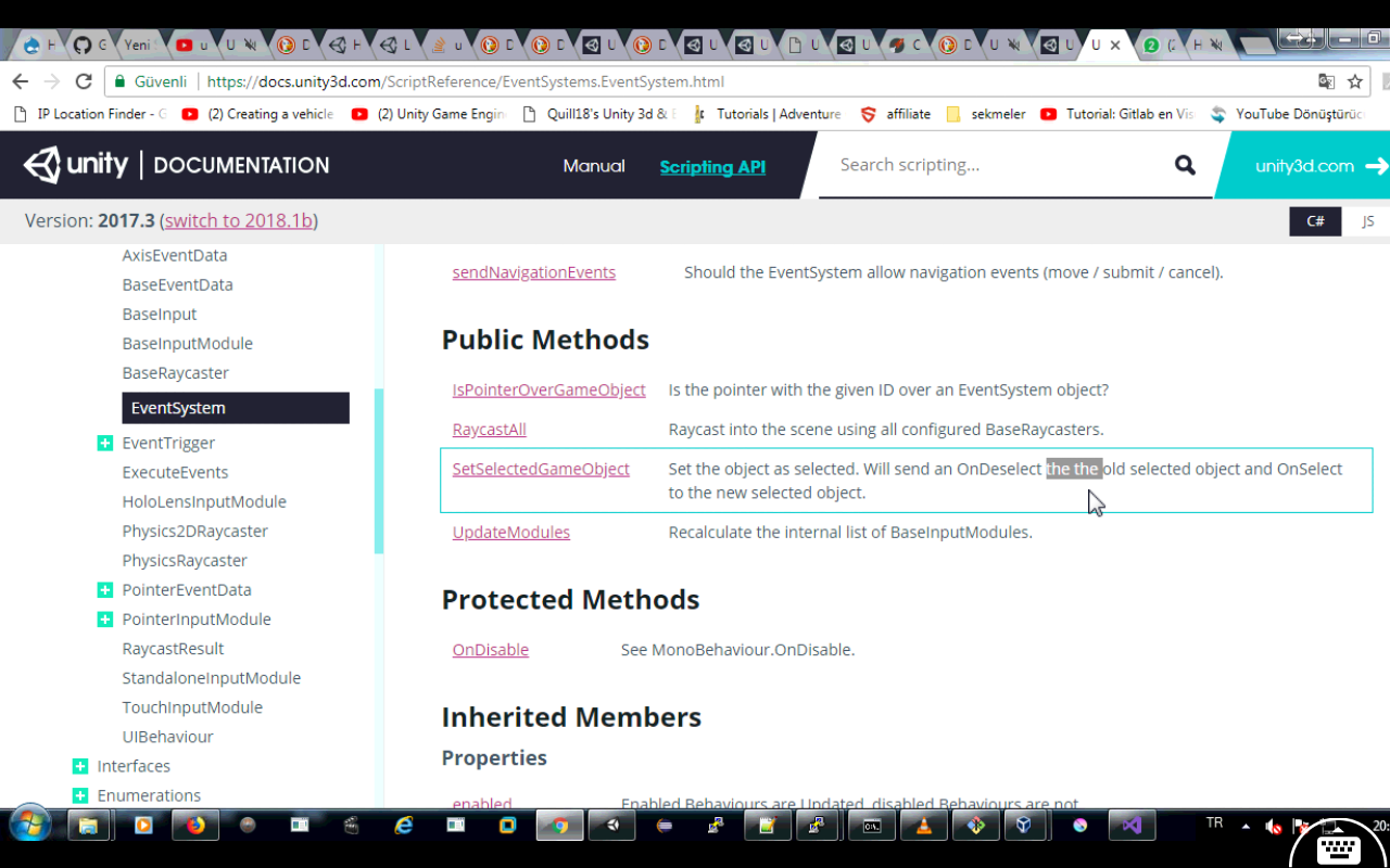 Typo on EventSystem (API) - Unity Engine - Unity Discussions
