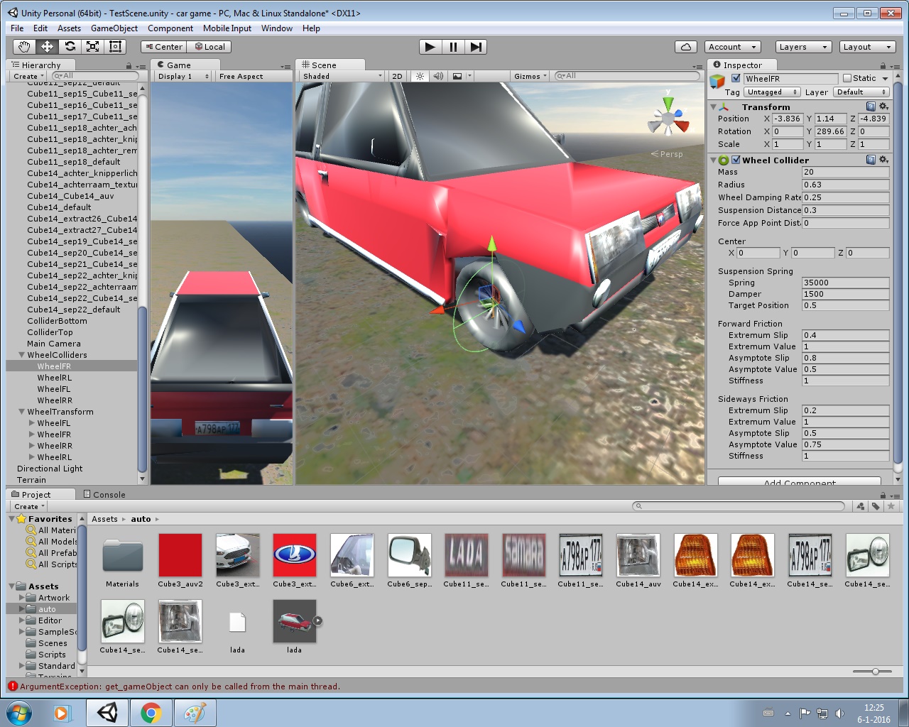 cannot rotate wheelcolliders in unity 5.3.1f1 - Questions & Answers - Unity Discussions
