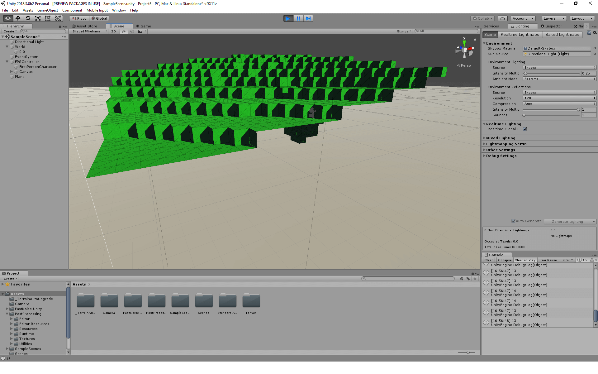 Realtime Lighting With Generated Mesh Causes Light Bleed At Seams Edges Minecraft Clone