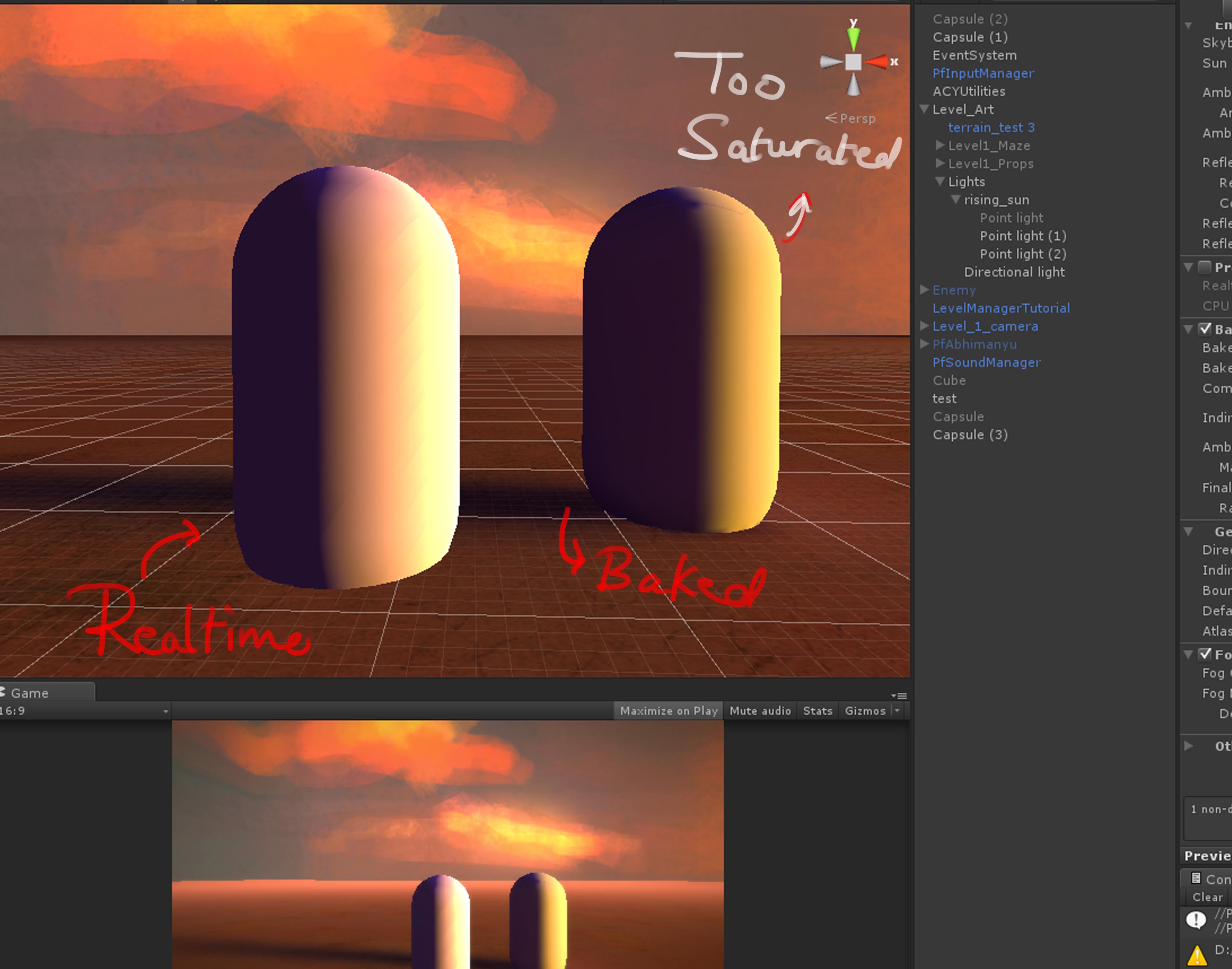 Baked lighting shadows different from dynamic lighting shadows ...