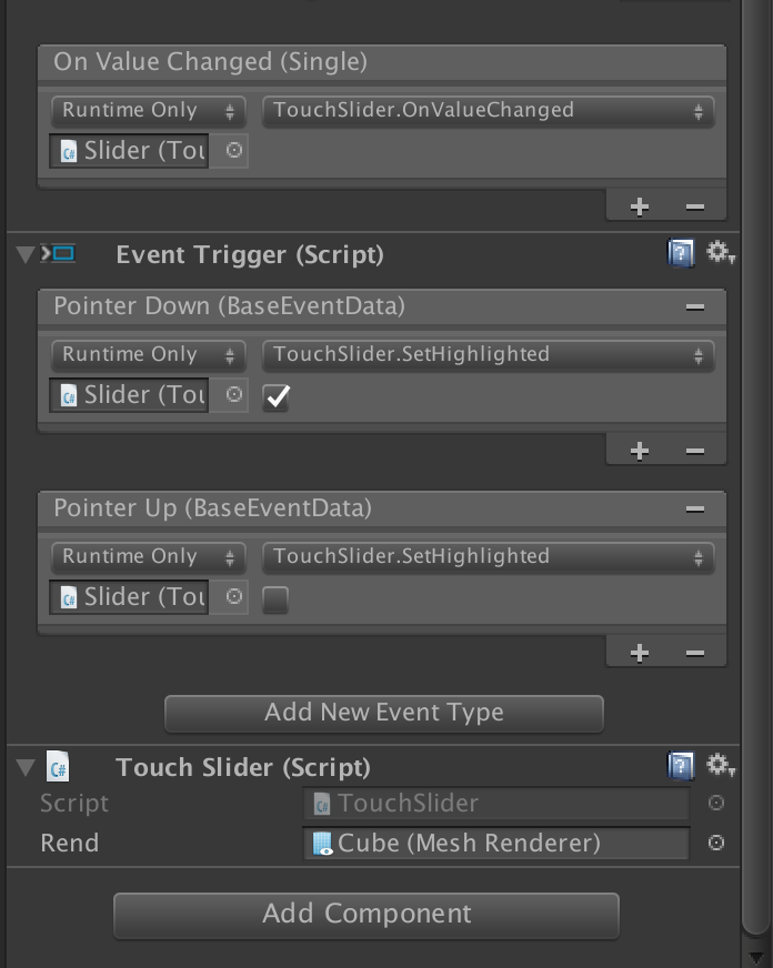 Unity Events For Holding Down Mouse And Letting Go On A Slider Unity Engine Unity Discussions 