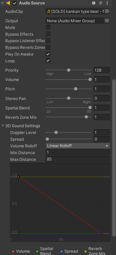Audio Doesn't Grow Louder or Quieter (Unity Spatial Blend) - Unity ...