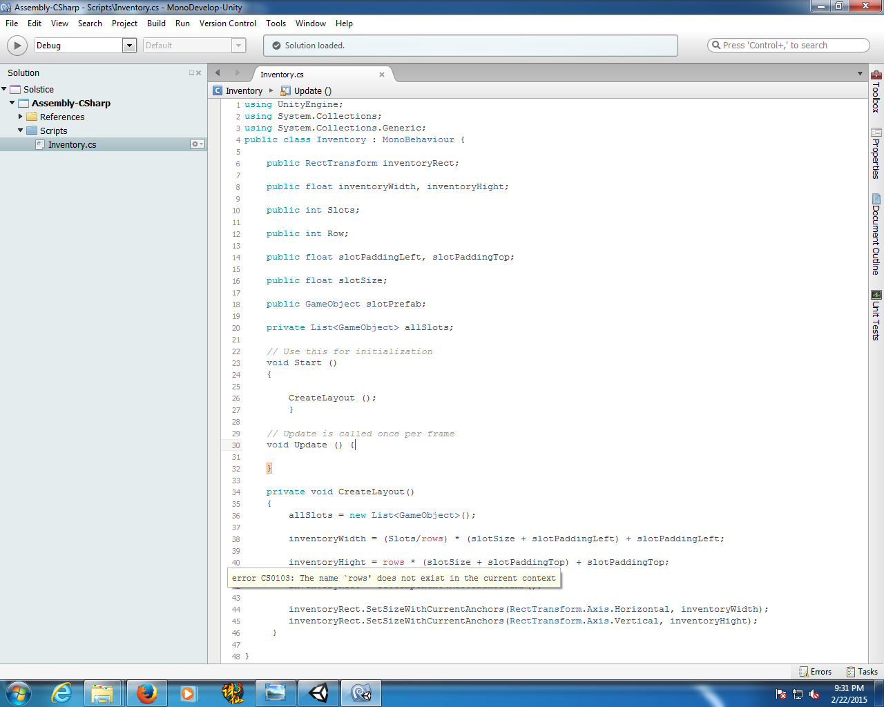 Invertory Script - Unity Engine - Unity Discussions Invertory Script - Unity Engine - Unity Discussions