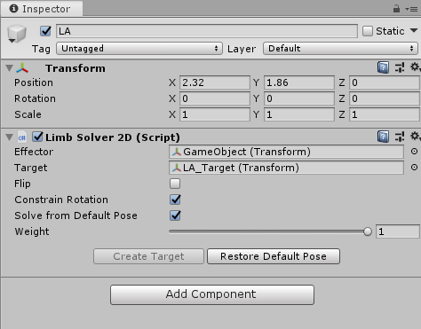 new Unity 2D animation package (Cannot get IK solver working) - Unity Engine - Unity Discussions