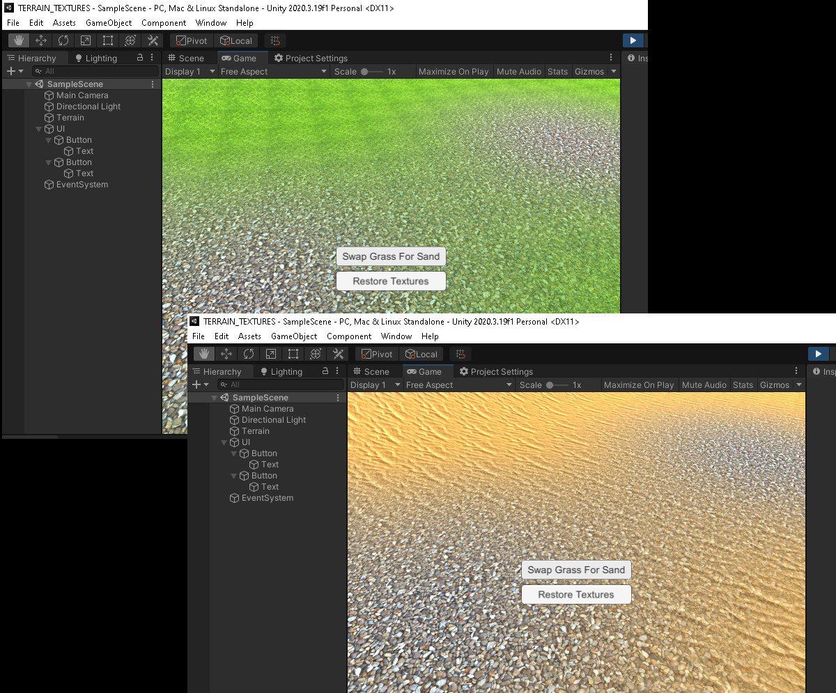 Changing Terrain texture on runtime - Unity Engine - Unity Discussions