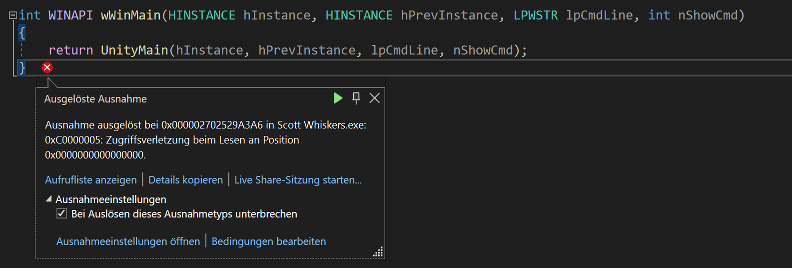 Empty Scene Nullreferenceexception On Play Without Stacktrace Unity Engine Unity