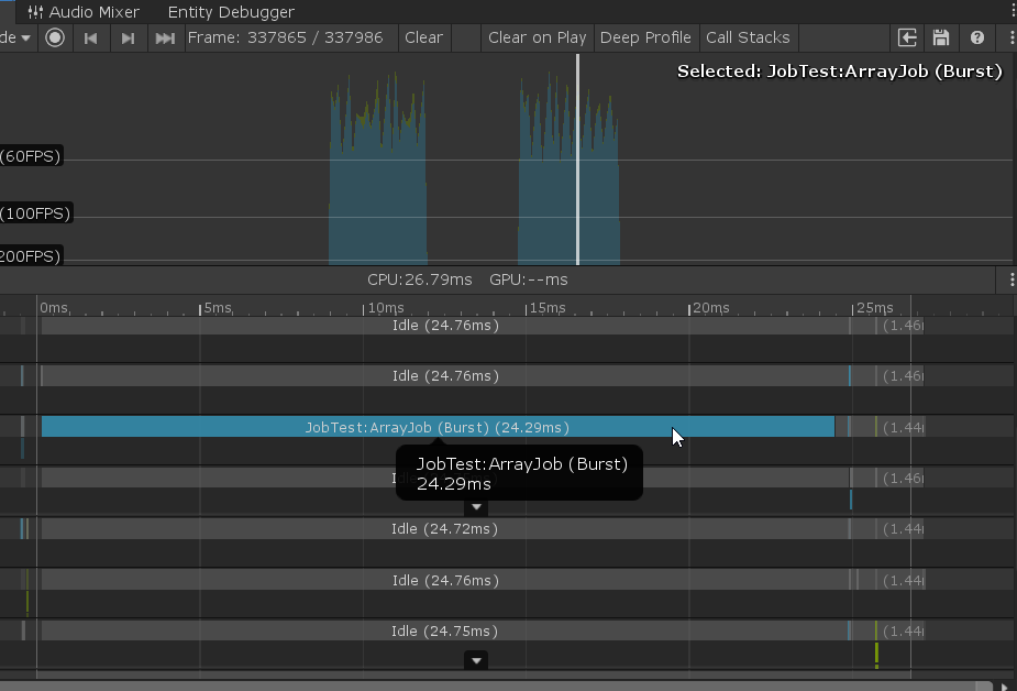 Parallel jobs take the same time or longer to execute in total than a single job?? - Unity ...