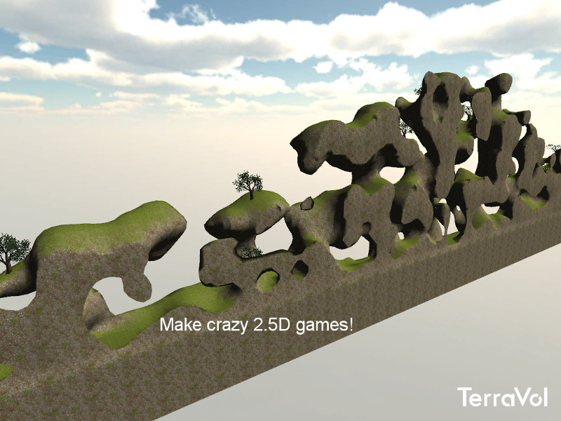 TerraVol: volumetric/voxel terrain system. Dig holes caves in your ...