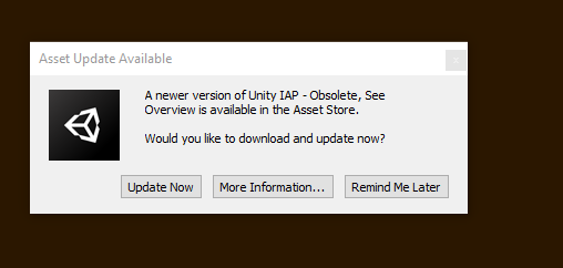 (SOLVED) Do I have to delete the Unity IAP (obsolete)? Keep receiving message for update - Unity ...