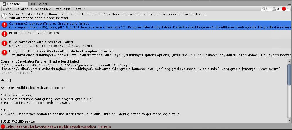Android build gradle failed - Questions & Answers - Unity Discussions Android build gradle failed - Questions & Answers - Unity Discussions