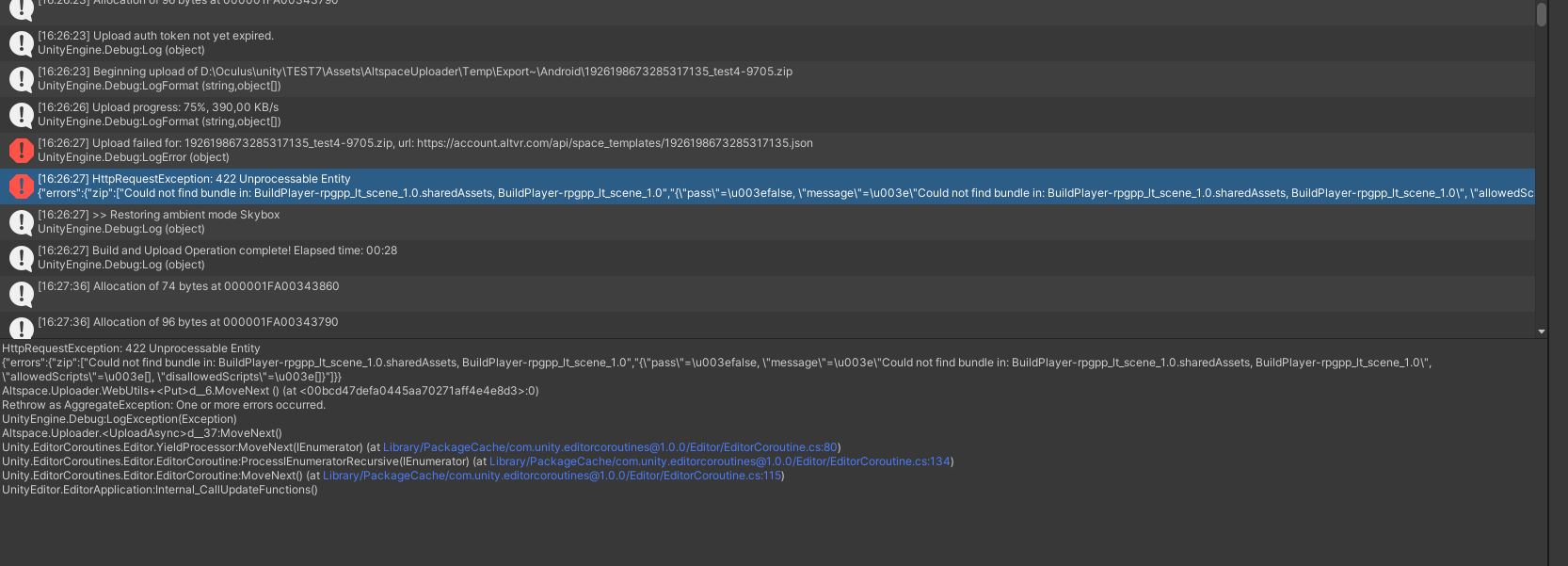 Unity uploader in Altspace doesnt work - Community Showcases - Unity Discussions