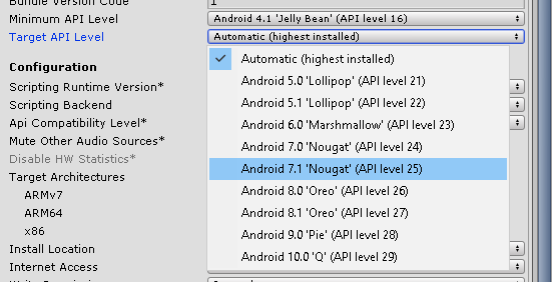 How to have api level 30 in unity 2017? - Unity Engine - Unity Discussions
