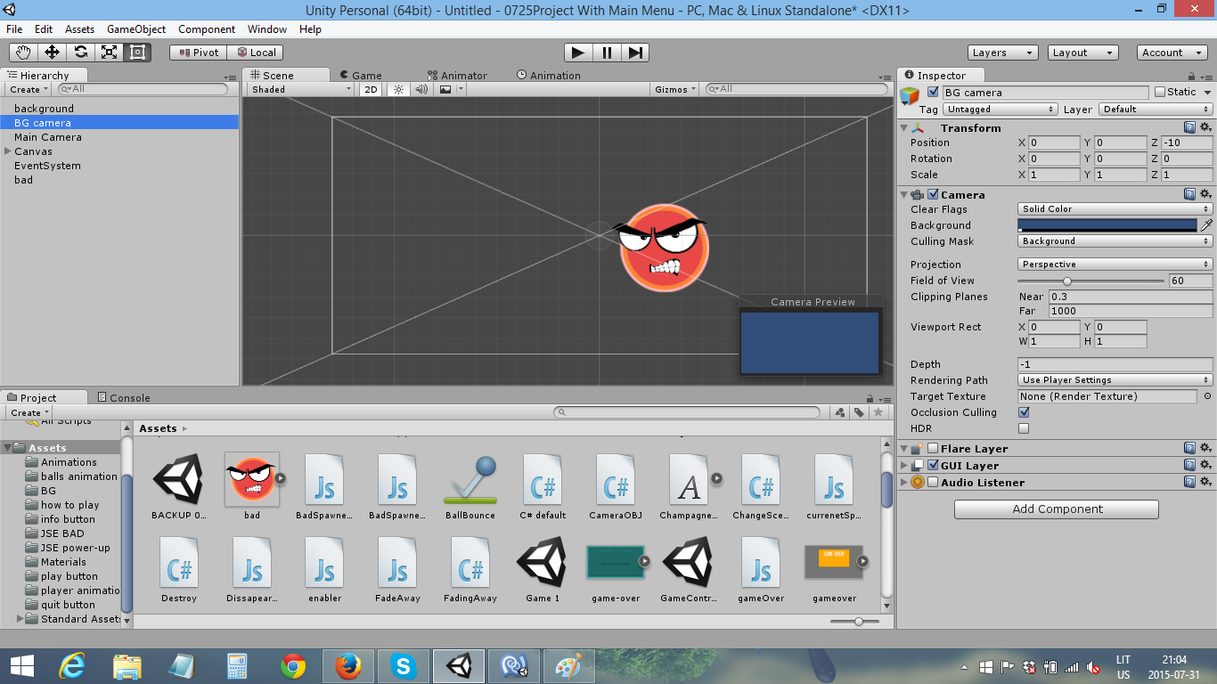 GUI Texture as background is hiding other objects in scene - Unity Engine - Unity Discussions