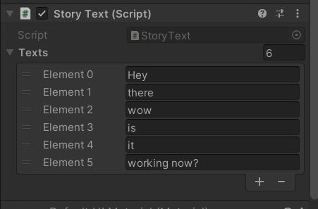 String Array not appearing text object - Unity Engine - Unity Discussions