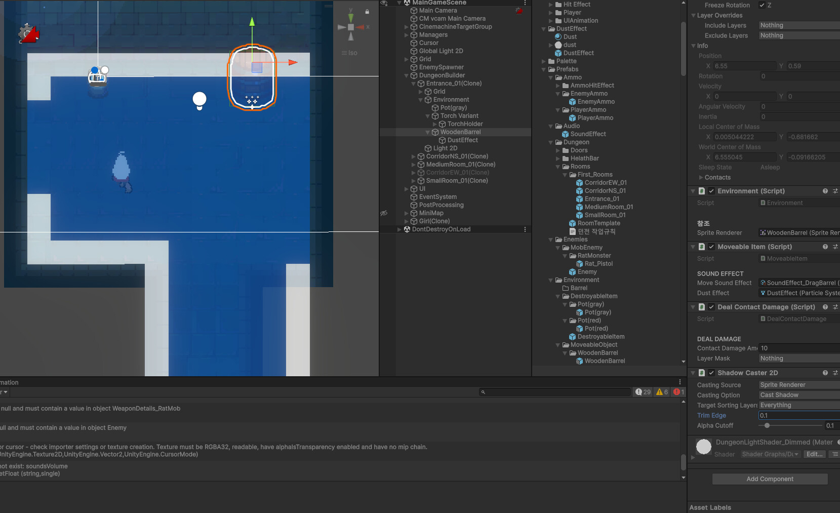 ShadowCaster2D only works in the scene. - Questions & Answers - Unity Discussions