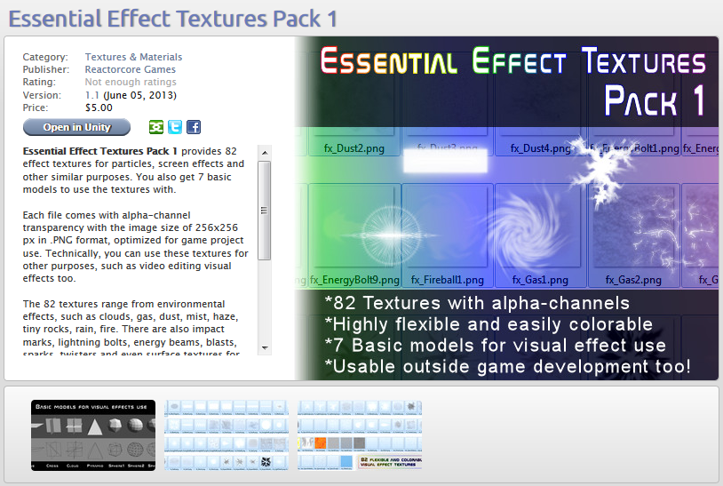 Essential Effect Textures Pack #1 - Community Showcases - Unity Discussions