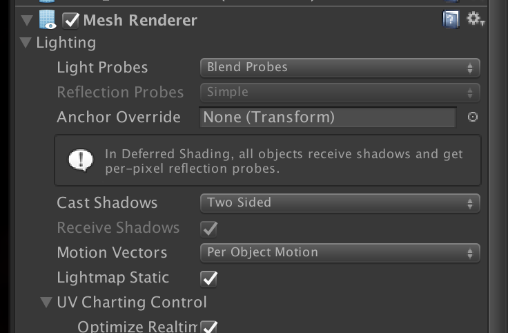 Reflection Probe Lighting mode popup menu disabled in Mesh Renderer - Unity Engine - Unity ...