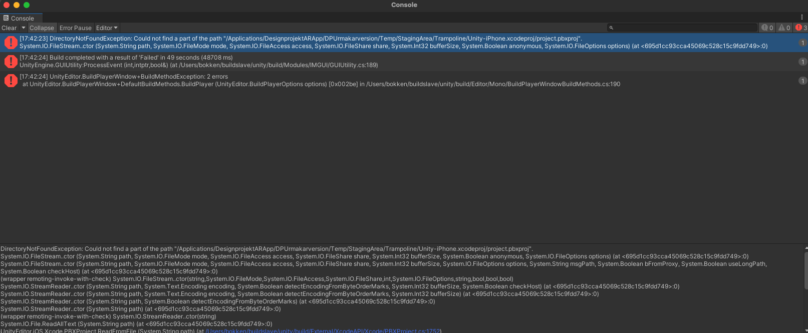 Unit Build Error "Could not find part of the path", please help! - Unity Engine - Unity Discussions