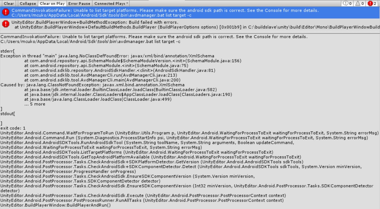 Build Failure: Unable to list target platforms - Unity 2017.1.4p2 - Questions & Answers - Unity ...