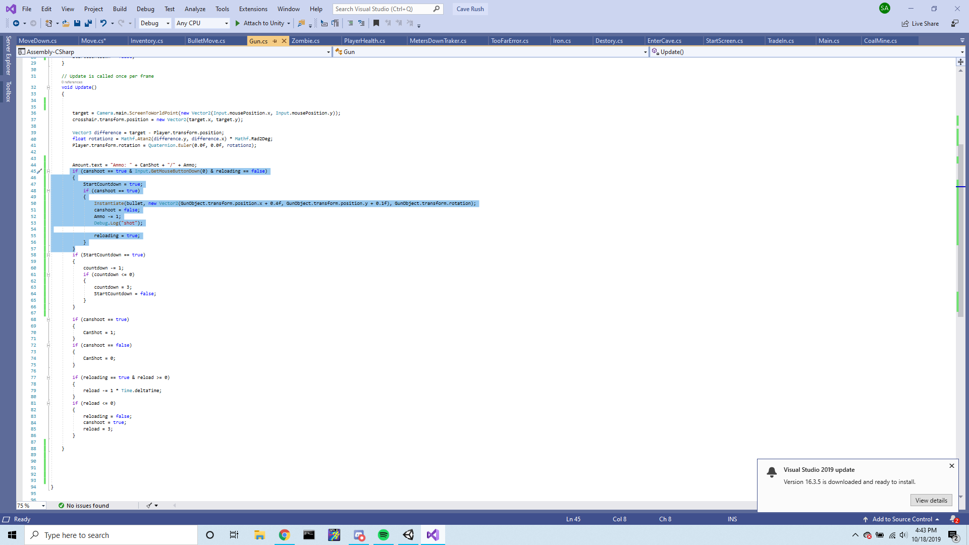 Gun shooting when not supposed too - Questions & Answers - Unity ...