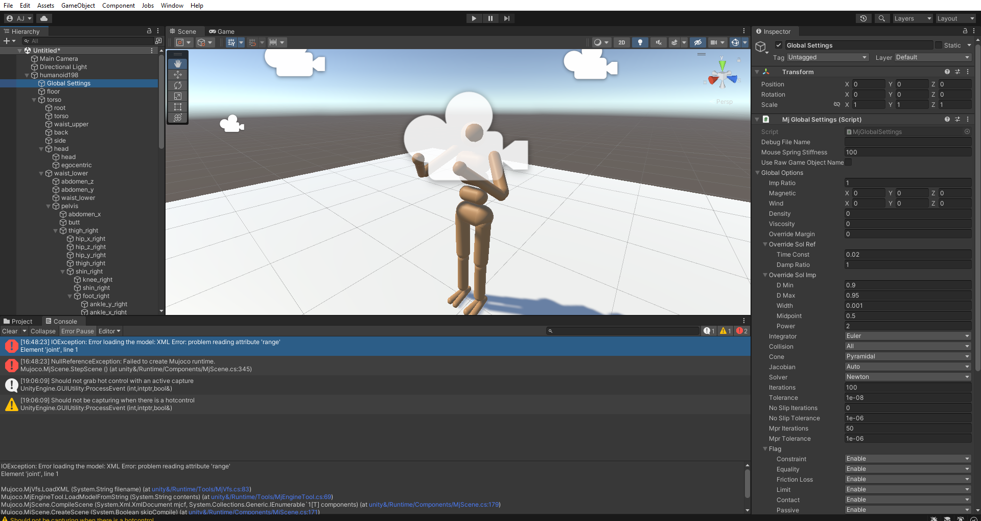 IOException when importing MuJoCo scene or element. - Questions & Answers - Unity Discussions