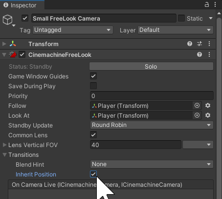 Is it possible to decouple movement from rotation in cinemachine blend? - Unity Engine - Unity ...