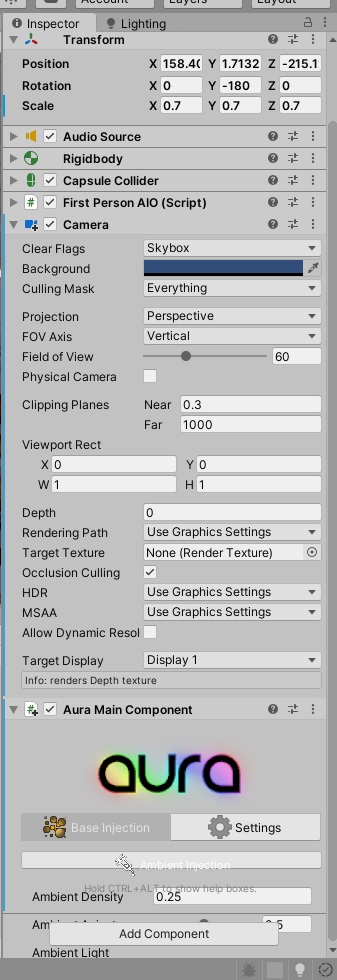 Aura is not working properly on the inspector menu what shall I do ...