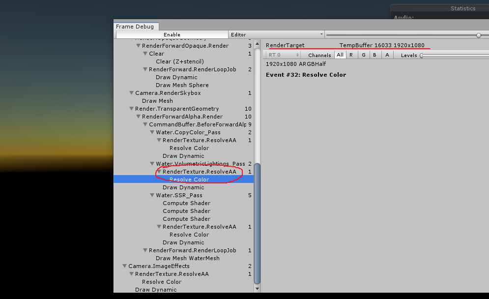 How to turn off ResolveAA using cmd.GetTemporary - Unity Engine - Unity Discussions