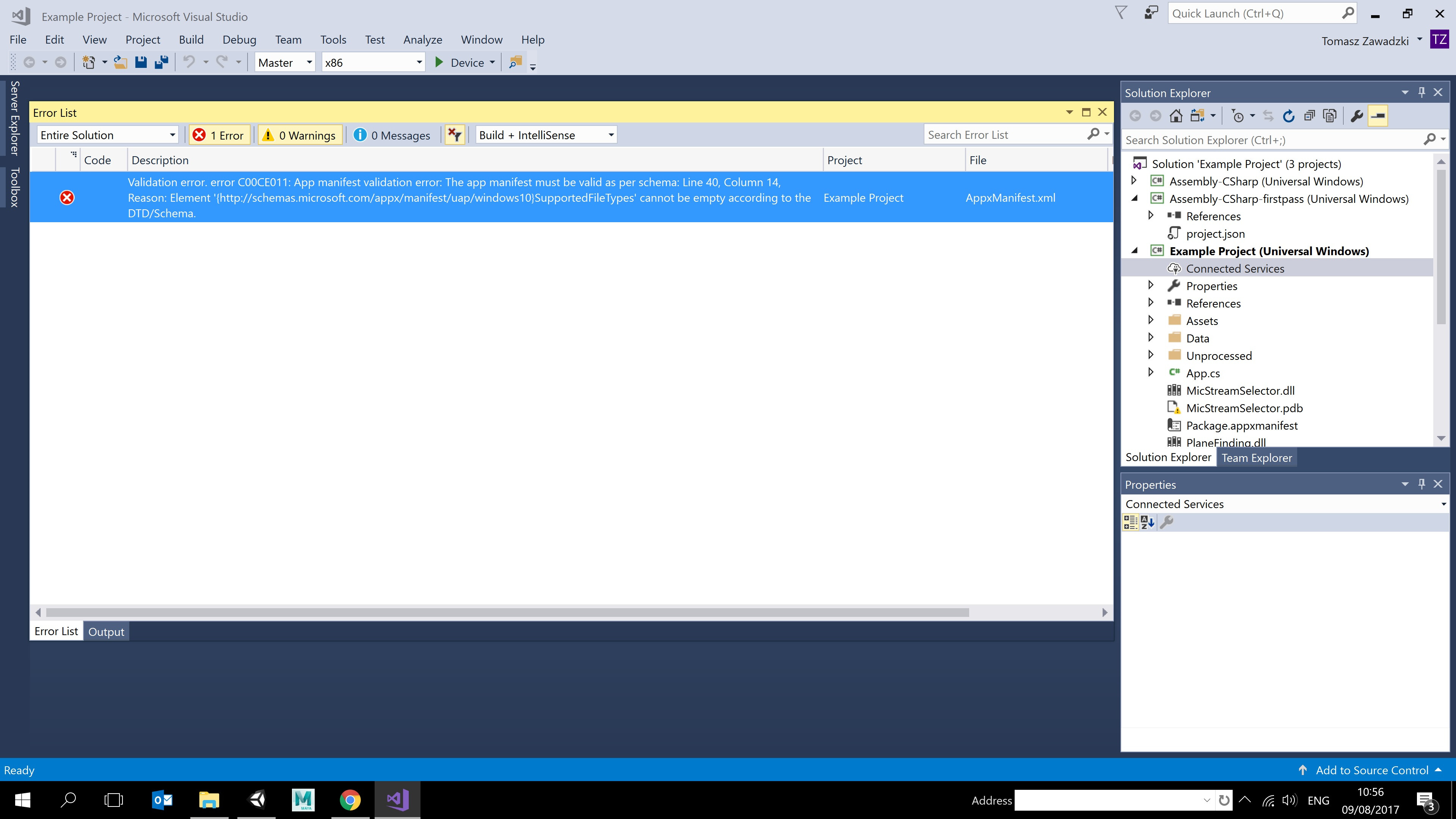 [HOLOLENS] Visual studio export - Validation error C00CE011 - Unity Engine - Unity Discussions