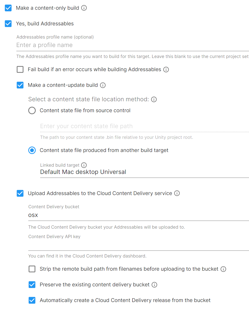 Content Update builds fail on Unity Cloud Build - what is the right workflow? - Unity Engine ...
