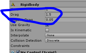 [ C# ] Trying to slow down a rolling Sphere (or add friction ...